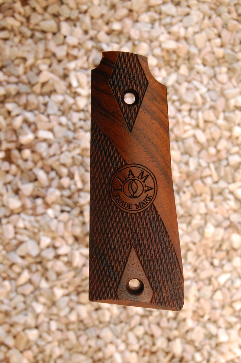 LLAMA .22 grips (partially checkered logo)