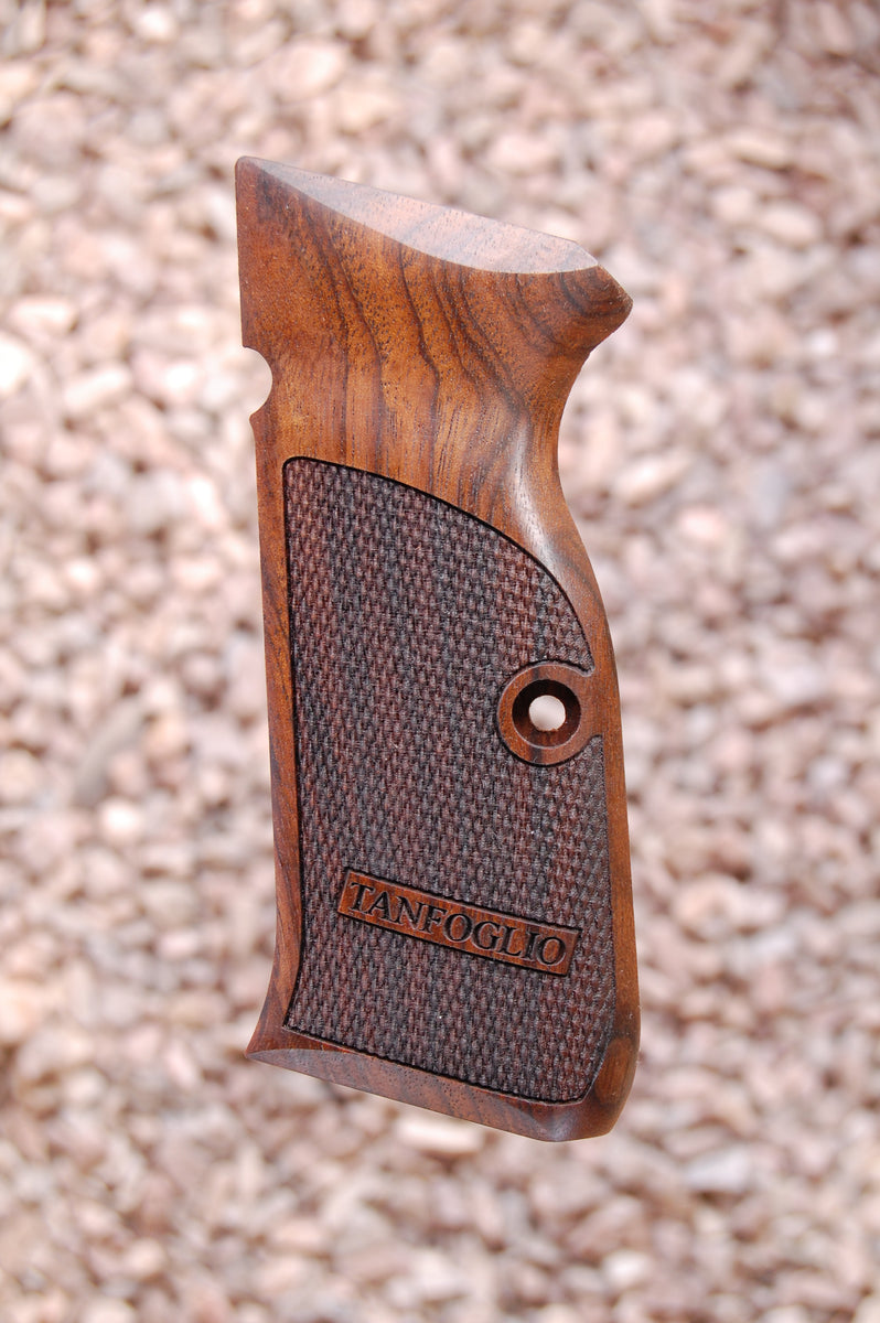 TANFOGLIO TA90 grips (checkered logo)